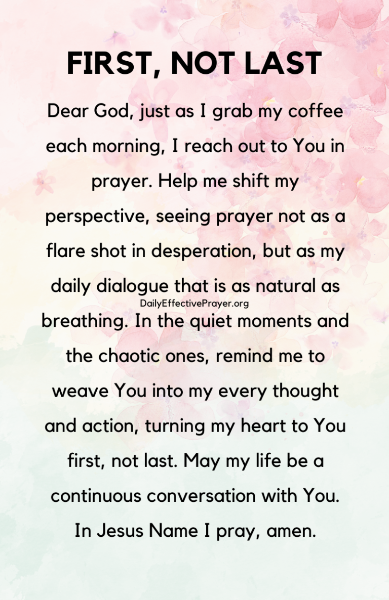 Why Making Prayer Your First Response Changes Everything