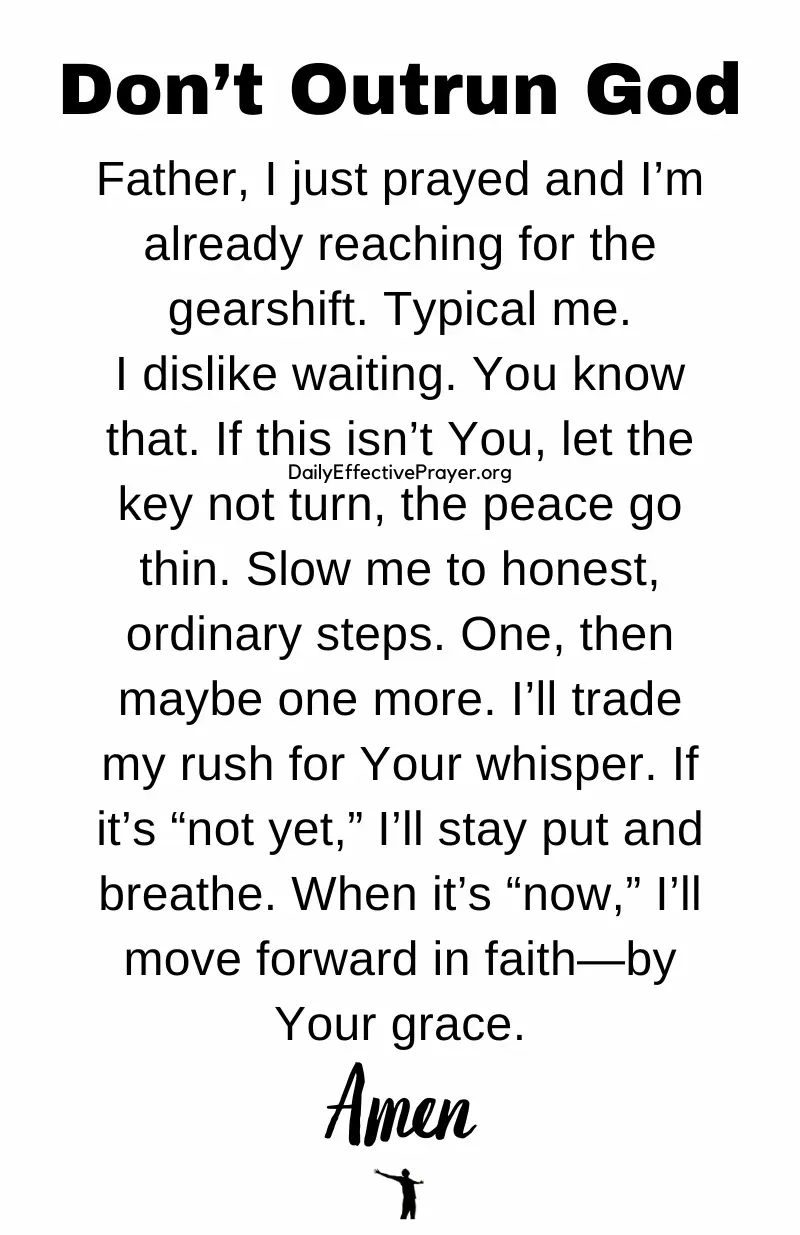 Acting Too Fast After Prayer Could Cost You Big—Don't Jump Early